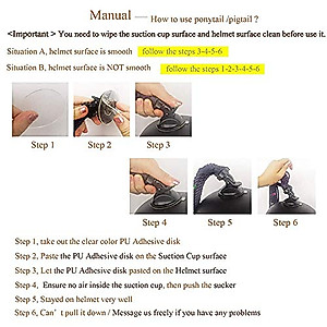 Pearlead Helmet Mohawk Wig Adhesive Accessories Kids Mohawk for Motorcycle Bicycle Ski Snowboard Helmet Hair Reusable Design Silver Gary