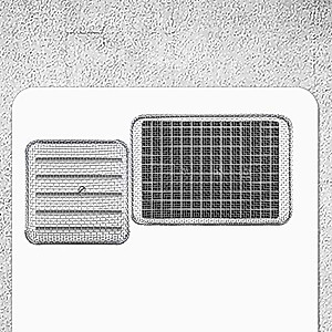 2 Pieces Flying Insect Screen RV Furnace Vent Cover (4.5 x 4.5 Inch)(8.5 x 6 Inch) Stainless Steel Mesh with Installation Tool