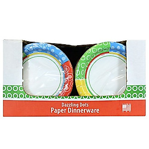 Nicole Home Collection Dazzling Dots Round Paper Appetizer Plates, 7"