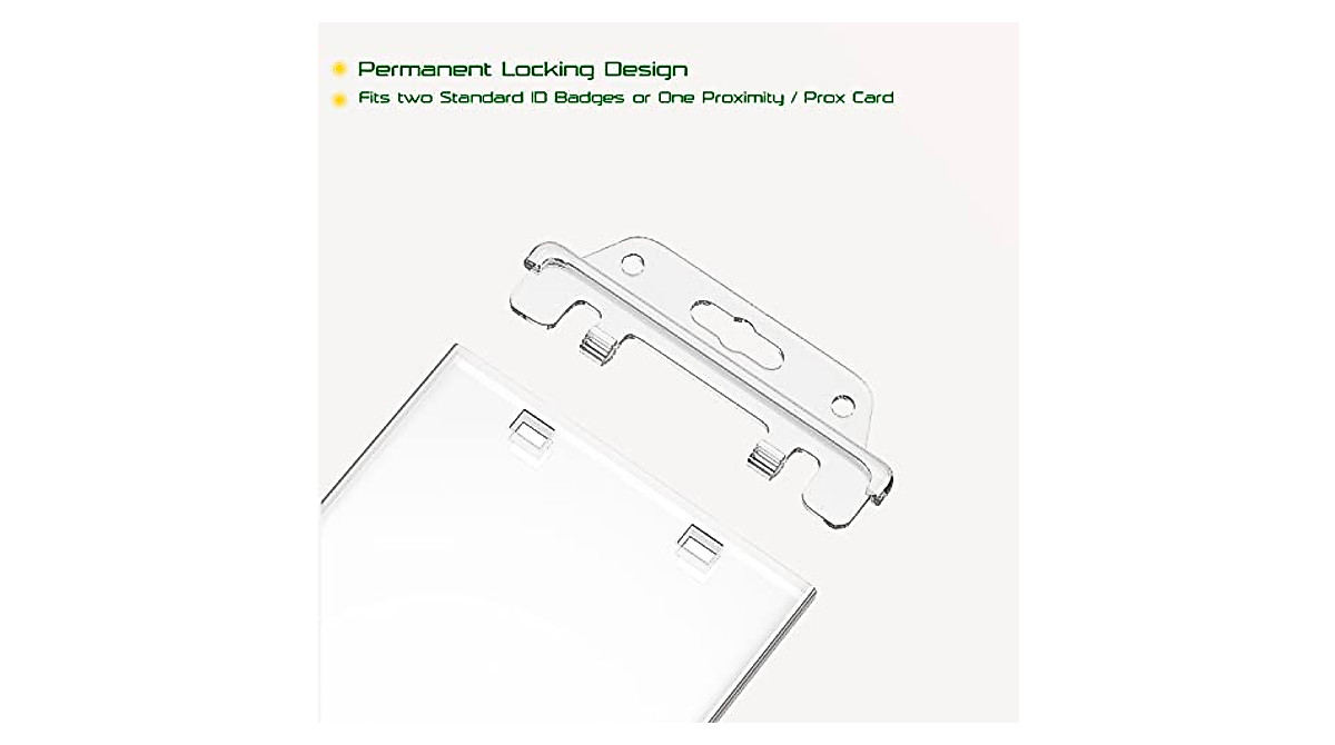 Clear ID Badge Holder for Lanyard - Locking & RFID Compatible | Fallen One
