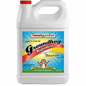 I Must Garden Groundhog/Woodchuck Repellent 1 Gallon Ready-to-Use Refill: All Natural Spray for Gardens, Plants, and Lawns – Pleasant Scent