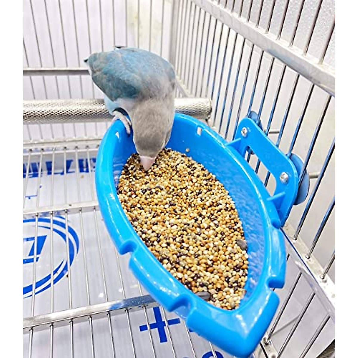 Bird Bath Tub 7 Packs, Wooden Bird Branches, Colorful Rattan Balls, Bird Shower Bathing Bowl for Cage, Parrot Bathtub Pool Bird Feeder Bowl Bird Cage Accessories