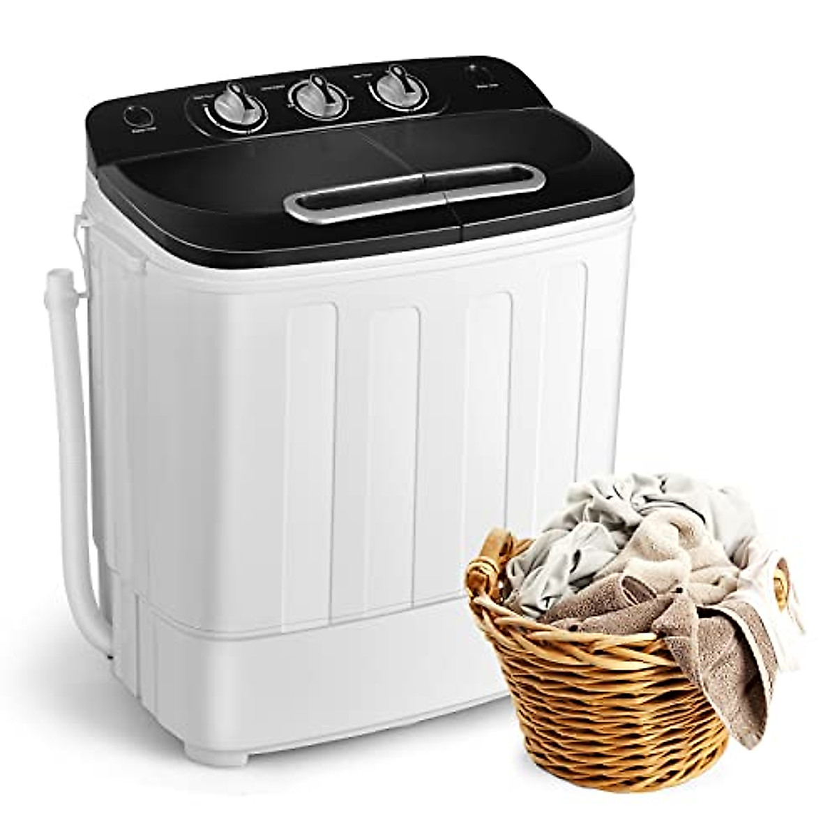 Tiktun Portable Washer and Dryer Combo XPB36-1288SA Mini Washing Machine, Black