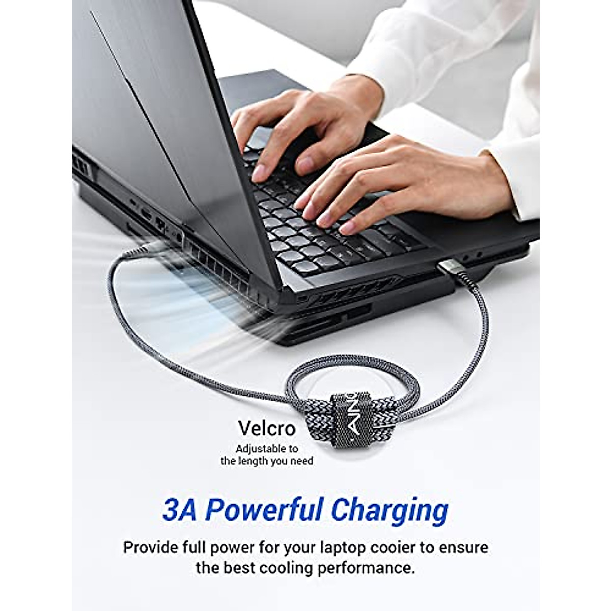 AINOPE USB 3.0 A to A Male Cable, [6.6FT] USB 3.0 to USB 3.0 Cable [Never Rupture] USB Male to Male Cable Double End USB Cord Compatible with Hard Drive Enclosures, DVD Player, Laptop Cool-Grey