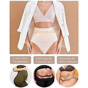 FINETOO Tummy Control Underwear for Women High Waisted Nylon Brief No Show Womens Bikini Seamless Panties 4pack S-XXXL