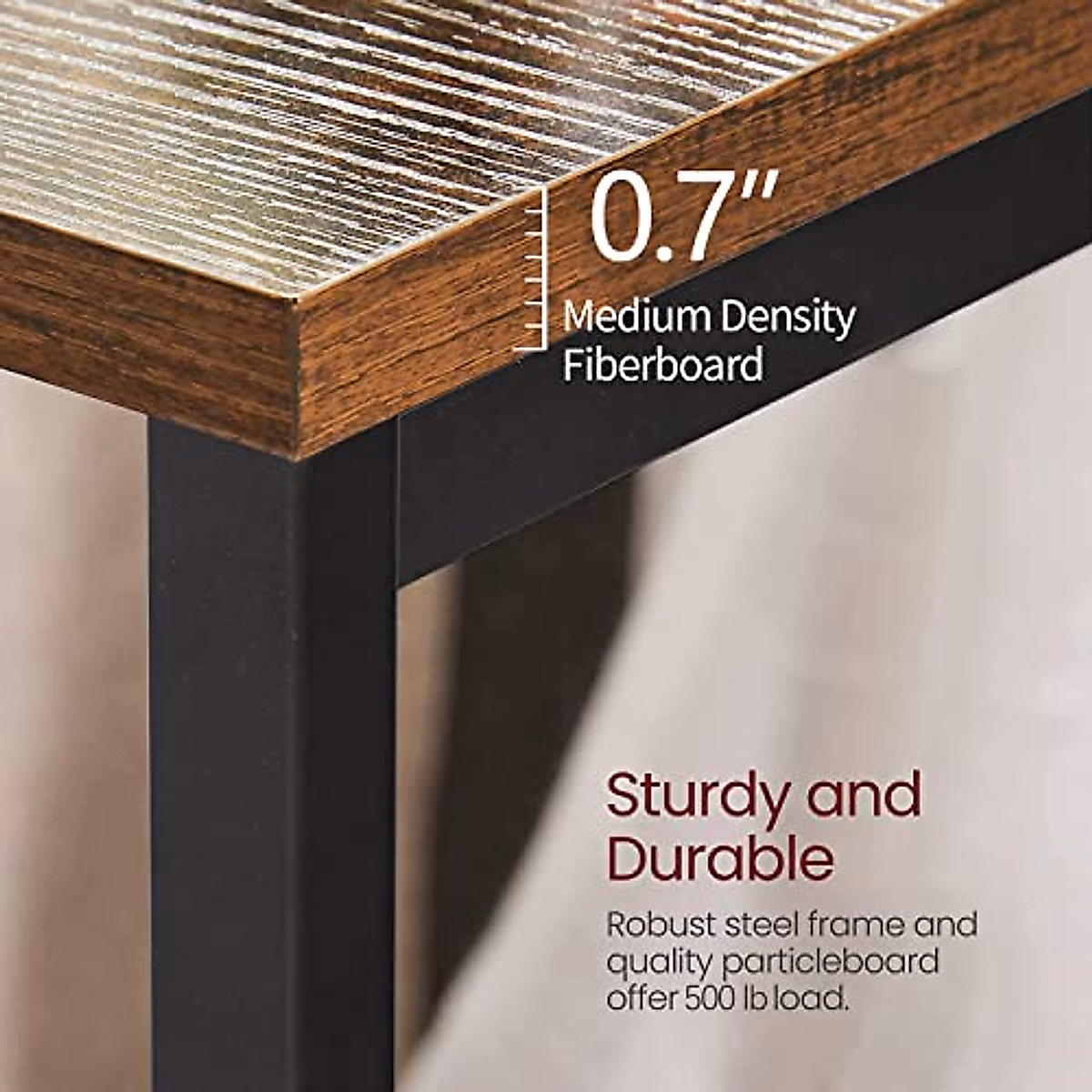 VonDream 2 Tier Step Stools for Adults with Non-Slip Stickers, Heavy Duty Bed Steps for High Beds,Kitchen Step Stool,Wide Wooden Step Stools for Kids, Step Stool for RV