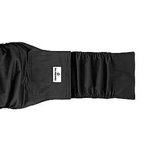 Pet Parents Premium Washable Dog Belly Bands & Extendrs, (3pack) of Male Dog Diapers, Male Dog Wraps, High Absorbing Belly Band for Male Dogs, Color: Black, Size: Extra Large Dog Belly Band