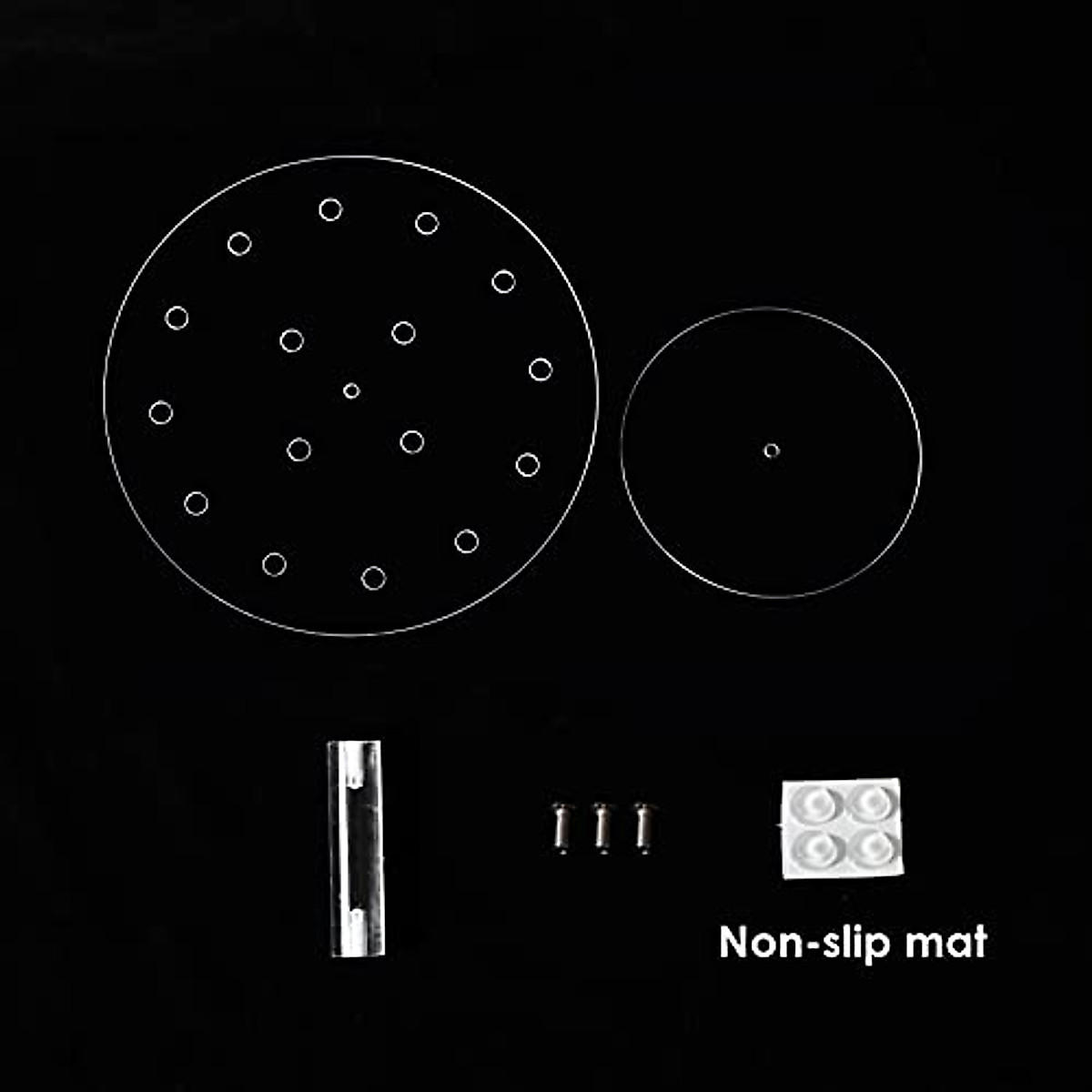 Clear Round Acrylic 16 Holes Push Pop Cake Stand for Party, Wedding, Bakery (9.44'' of Diameter)