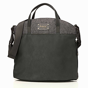 Babymel Grace Vegan Leather Tote Diaper Bag, Grey