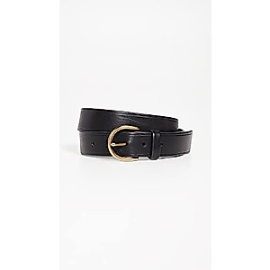 Madewell Women's Medium Perfect Leather Belt, True Black, S