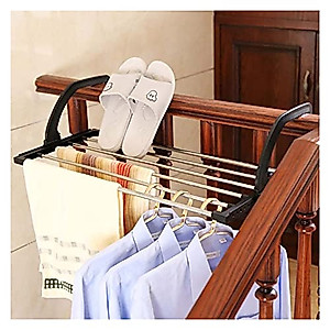 KRAZI Folding Shoes Towel Radiator Towel Clothes Folding Pole Airer Dryer Drying Rack 5 Rail Bar Holder Home Decoration Accessories