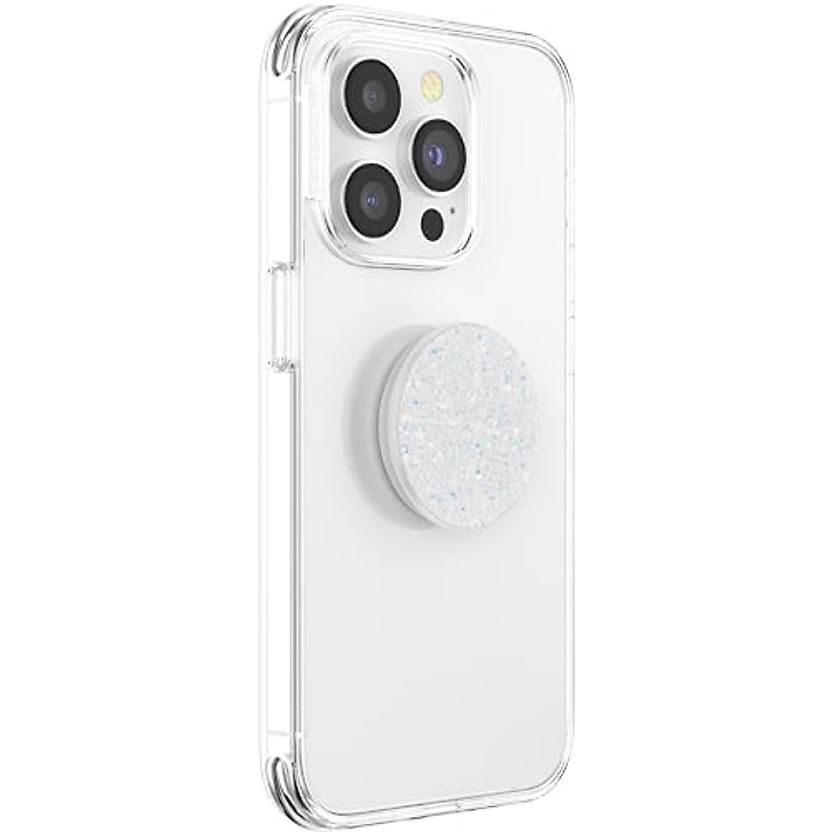 PopSockets Phone Grip with Expanding Kickstand, Glitter PopGrip - White