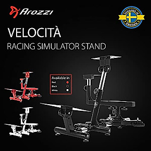 Arozzi Velocita Universal Racing Simulator Cockpit Compatible with Most Racing Sim Gear and Gaming Chairs Collapsible Telescopic and Portable - Black