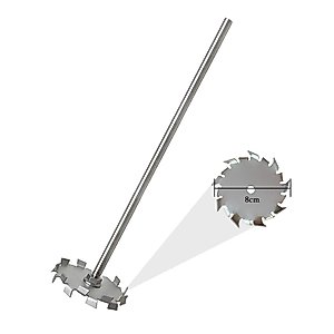 YUCHENGTECH Dispersing Disc Dispersion Impeller Dispersing Machine Blade Paddle Impeller Stainless Steel 8cm Disc with 8X300mm Rod (3.15″disc with 0.31″X11.8″Rod)