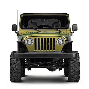 Hooke Road Wrangler TJ Front Flat Fender Flares Steel Armor Wheel Cover Guards for 1997-2006 Jeep Wrangler TJ & Unlimited (2PCS)