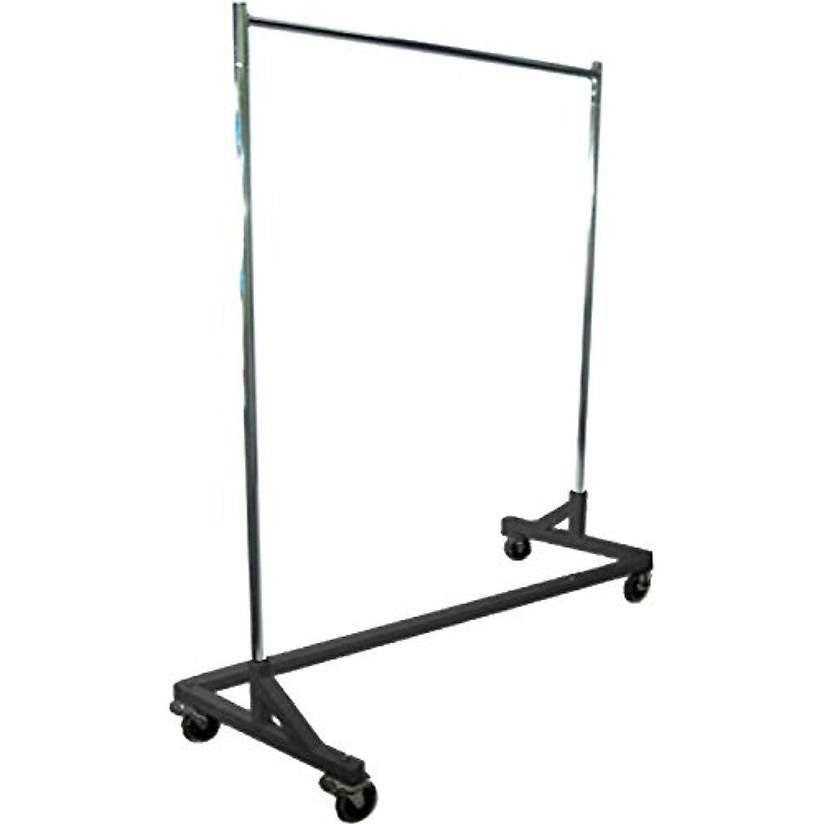 Only Hangers Heavy Duty Adjustable Height Z Rack with Nesting Black Base, 400+ LBS Load Capacity