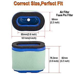 HIFROM Pack of 5 Replace Air Filter & Pre Filter Cleaner Replacement for 498596 690610 697029 5059h 4207 30-033 John Deere M147431 + 273356s Filter Pre-Cleaner