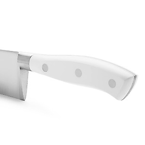 ARCOS Forged Chef Knife 10 Inch Stainless Steel. Professional Cooking Knife For Cutting Variety of Foods. Ergonomic Polyoxymethylene Handle and 250mm Blade. Series Riviera Blanc. Color White