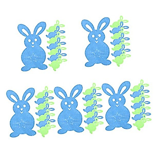 Amosfun 40 pcs Decor Silverware Rabbit Forks Knives Utensil Easter Bags Bunny Napkins Holder Bunny-shaped Tableware Table Flatware Parties and Decoration Dinner Fork Pockets Cutlery