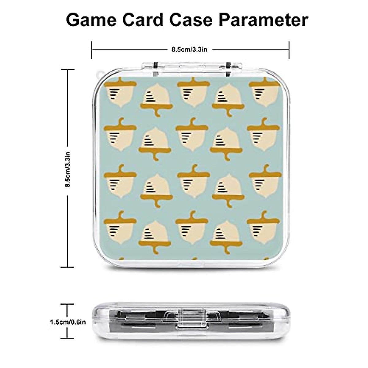 Acorns blue Game Card Case for Swítch Protective Portable Case Box with 12 Cartridge Slots