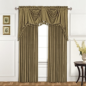 United Curtain 100-Percent Dupioni Silk Window Curtain Panel, 42 by 84-Inch, Taupe