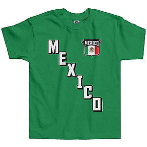 Threadrock Little Boys' Mexico National Pride #2 Toddler T-Shirt 3T Kelly Green