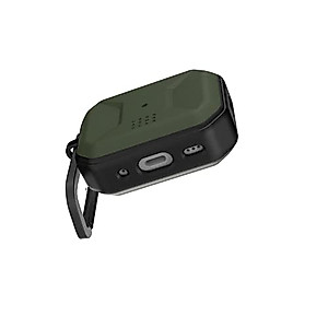 UAG Designed for AirPods Pro (2nd Gen 2022) Civilian Olive Drab, Premium Rugged Slim Water Resistant Full Protective Case Cover with Detachable Keychain Carabiner by URBAN ARMOR GEAR