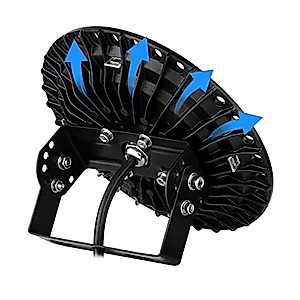 MERRYHE 50W LED UFO High Bay Lighting, 6500K Ultra Thin LED Warehouse Lights Fixture, 4000LM Daylight White 110V IP65 Waterproof Commercial Shop Bay Light Lamp for Area Garage Gym Workshop,4 Pack