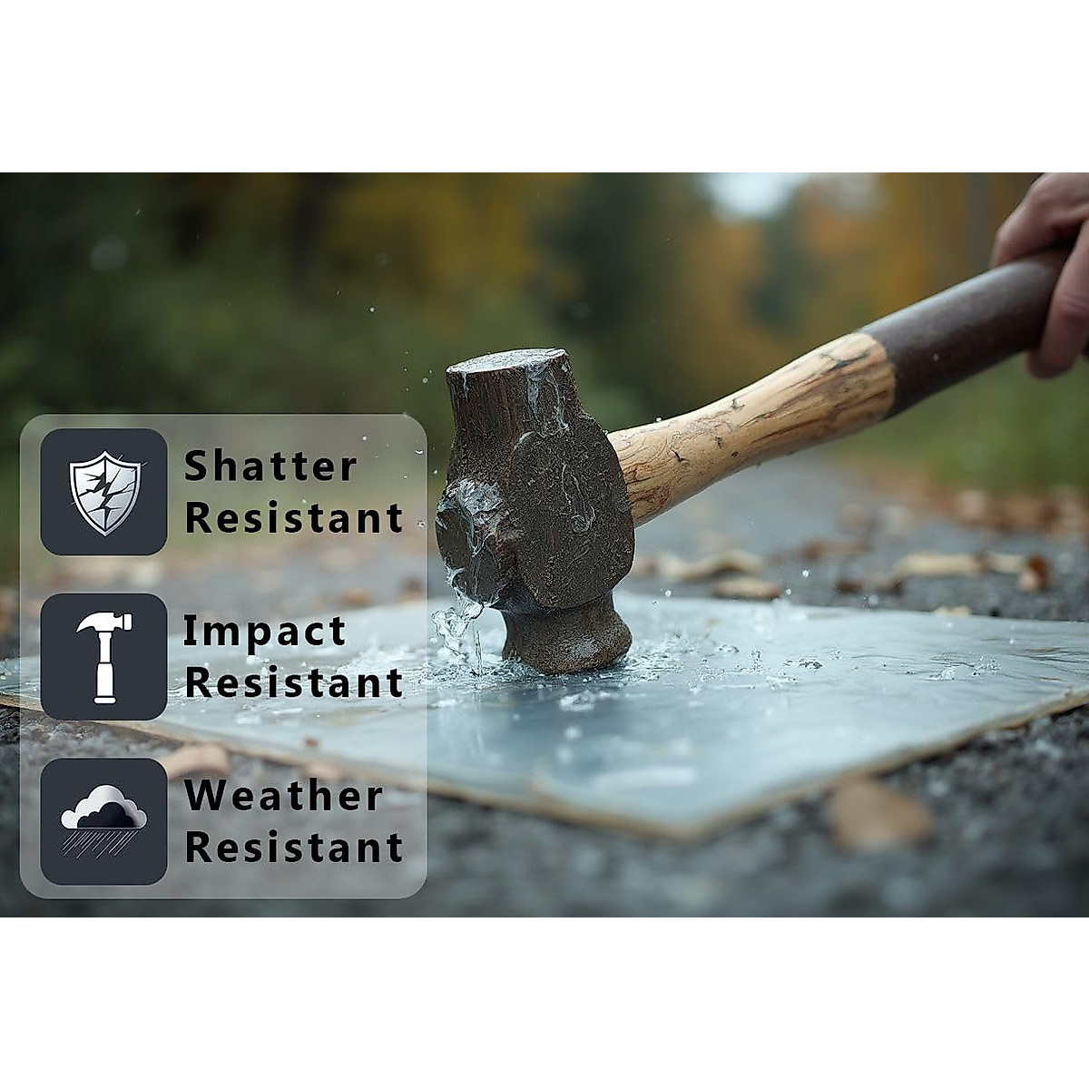 12"x18" (1/8") Spectra Glass Clear Polycarbonate Sheet. UV Coating on Both Sides. Impact and Weather Resistant. DIY, Arts, Crafts, Window Replacement. Sizes are Nominal Cut Within +-1/8". Made in USA