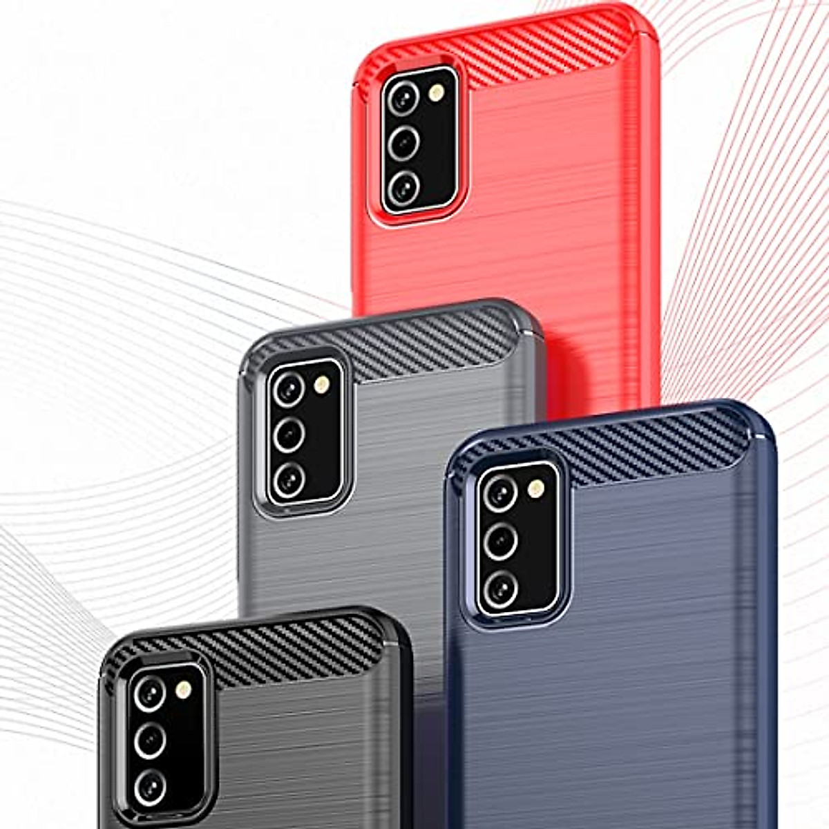 Osophter for Galaxy A03S Case,Samsung A03S Case with 2pcs Screen Protector Shock-Absorption Flexible TPU Rubber Protective Cell Phone Cover for Samsung Galaxy A03S US(Black)