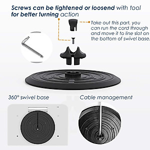 Beelta Kiosk Tablet Stands - 360 Swivel Base, iPad Desktop Stand for iPad Air 1 2, Pro 9.7, iPad 5 6 Gen All Metal Black, BSC102B