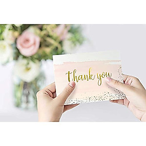 ANEWNICE Thank You Cards Bulk - 48 Elegant Gold