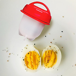 Vyooxcy 6 Pcs Egg Cooker，Boiled Egg Cooker without Shell，Silicone Non-stick Egg Boiler for breakfast