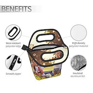 buxvhre Personalized Lunch Bag Custom Lunch Box Design Your Own Text Photo Logo Reusable Insulated Lunch Bags for Women Men (11.5x11.5x5 IN)