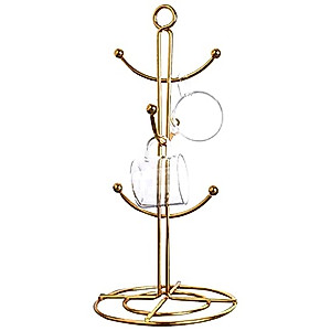 XWOZYDR Countertop Mug Tree, 6 Hook Coffee Cup Dryer Kitchen Coffee Mug Tree Countertop Tea Cups Holder Stand