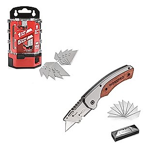 Goldblatt 100-Pack Utility Blades and WORKPRO Folding Utility Knife