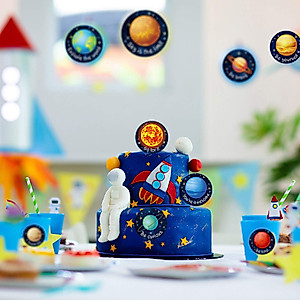 Zonon 500 Pieces Solar System Stickers Realistic Earth Planet Roll Stickers Outer Space Stickers 9 Space Designs Motivational Stickers for Solar System Party Educational Decorations Supplies