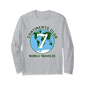 7 Continents World Traveler Club Long Sleeve T-Shirt