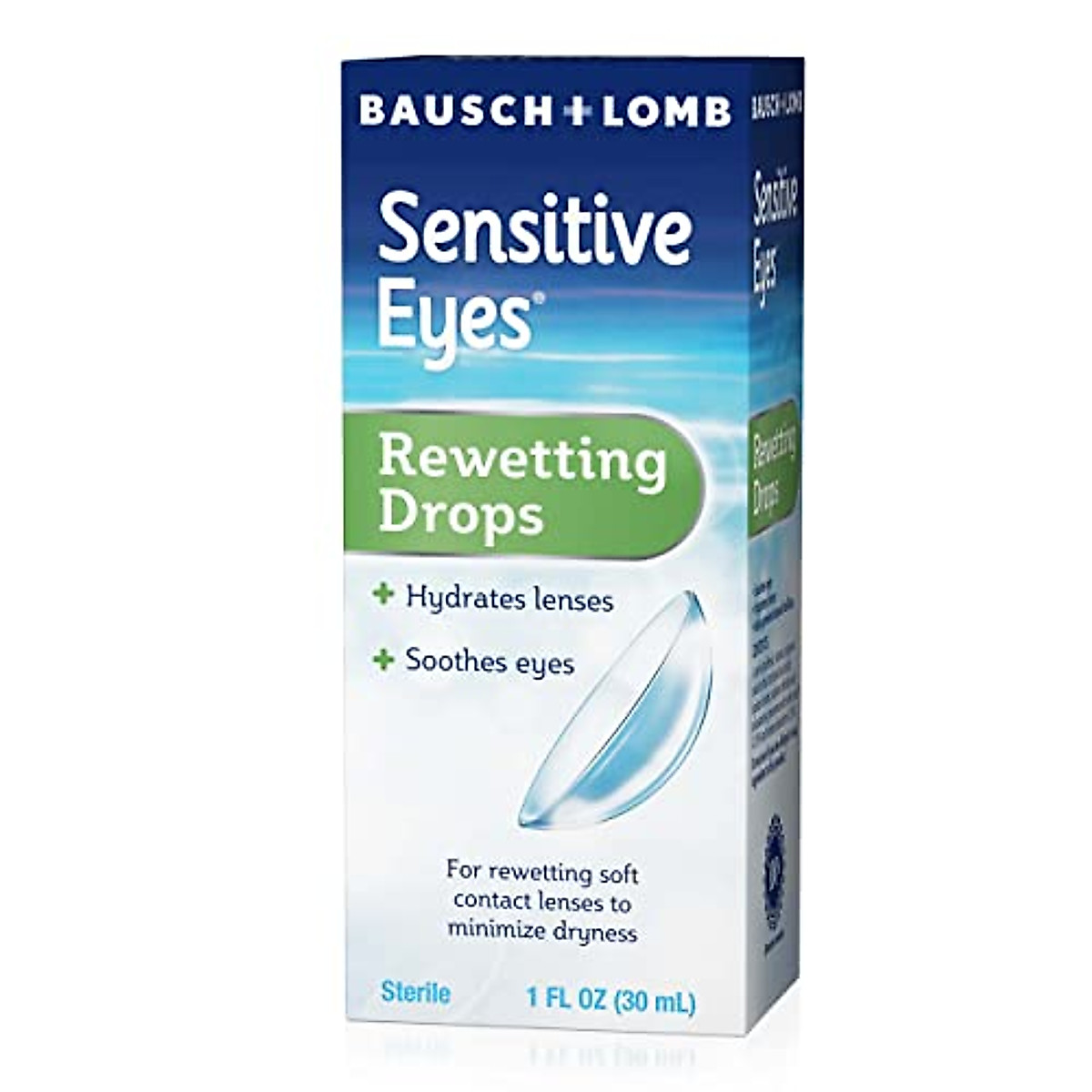 Contact Lens Solution by Bausch & Lomb, for Rewetting Soft Contact Lenses, 1 Fl Oz