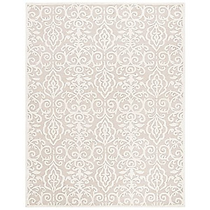MARTHA STEWART by SAFAVIEH Collection 8' x 10' Fledgling MSR4324B Handmade Marais Scroll Wool Living Room Dining Bedroom Area Rug