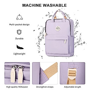 School Backpack Waterproof Simple Black Bookbag College High School Bags For Girls Boys Lightweight Travel Rucksack Casual Daypack Laptop Backpacks For Women