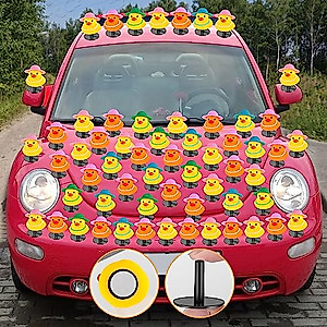 ZHWKMYP 20Pcs Duck Holder, Black Plastic Duck Plug Holders for Car Dash, Rubber Duck Mounts for Car Dashboard Lover (Excluding Rubber Duck)
