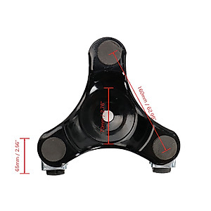 HYTPJX 4 pcs 6" Steel Tri-Dolly 200 lbs 3 Wheel Mover Moving Furniture Dolly Load Capacity Mover Dollys for Moving Heavy Furniture Grand Piano Table Black