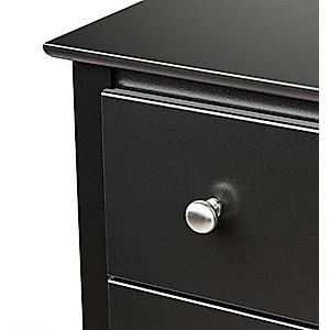 Prepac Sonoma Nightstand, Tall 3-Drawer, Black