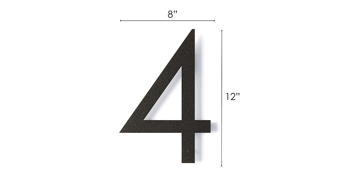 12 Inch Modern Floating House Numbers | Stylish Address Sign