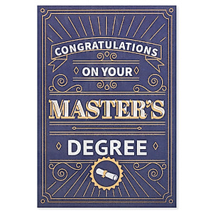 American Greetings Master's Degree Graduation Card (Impressive Achievement)