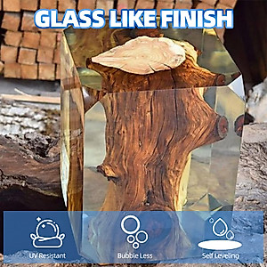 Epoxy Resin, Upgrade Formula 32OZ 2X UV Resistant Resin, Epoxy Casting and Coating Resin Kit with Sticks, Self Leveling Easy Mix for Art, Crafts, Jewelry Making, River Tables of Art Resin