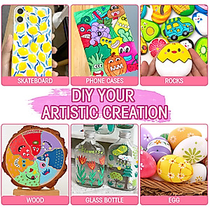 Oficrafted 80 Colors Acrylic Paint Pens, Premium Acrylic Paint Markers, Paint Pens & Paint Markers for Wood, Canvas, Rock Painting, Stone Surfaces,DIY Crafts Making