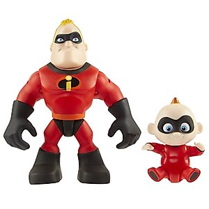 The Incredibles 2 Mr. Incredible & Jack-Jack Junior Supers Action Figure 2-Pack, Approximately 3" Tall