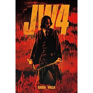 John Wick Chapter 4 Keanu Reeves Movie Poster Canvas Art Poster and Wall Art Picture Print Modern Family Bedroom Decor Posters 24x36 Inches